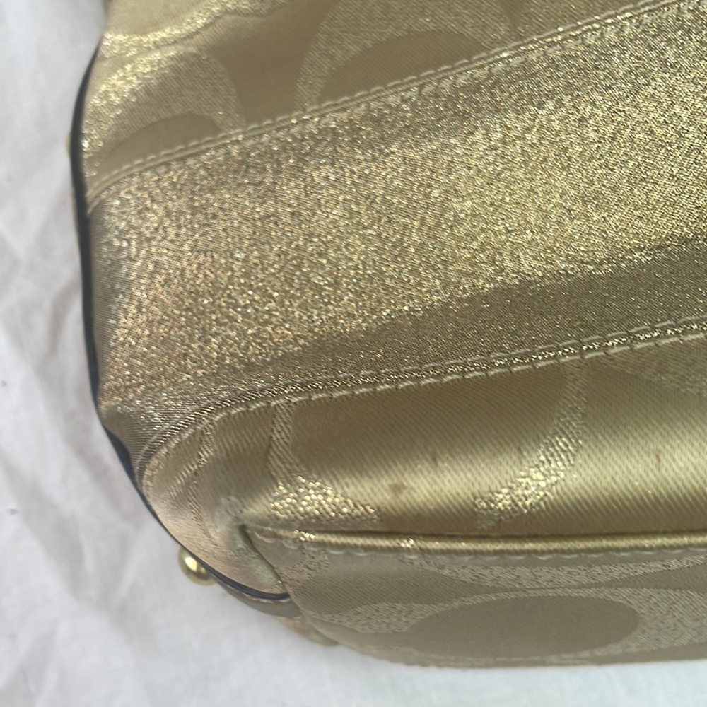 Coach #12909 - Gold Signature "C" Studded Lurex (Hard… - Gem